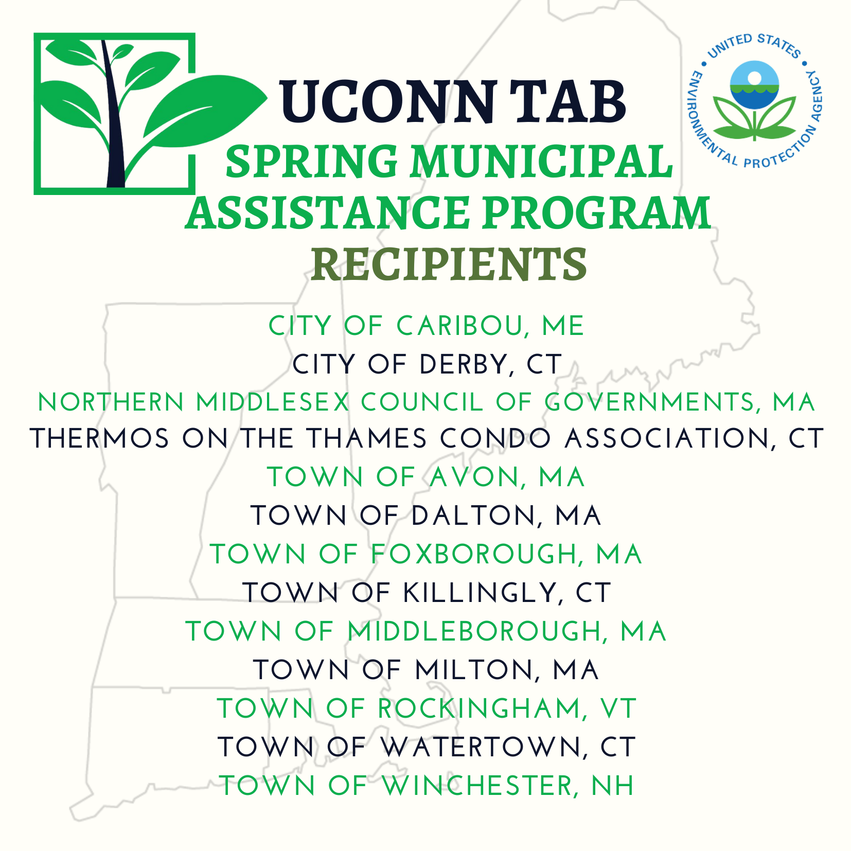 UConn TAB Spring 2023 Municipal Assistance Program Recipients ...