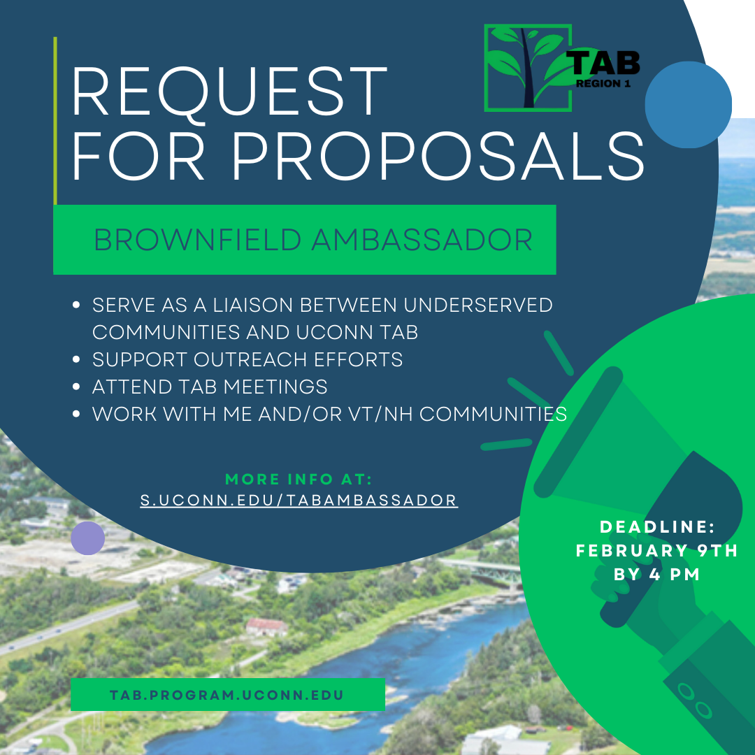 RFP - Brownfield Ambassador to the UConn TAB Program (RETRACTED) | Technical Assistance to ...